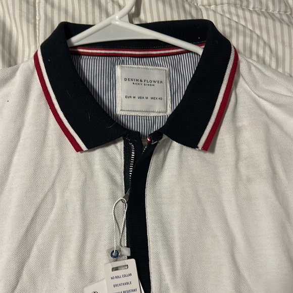 Denim & Flower | Shirts | Red White And Blue Denim Flower Polo | Poshmark